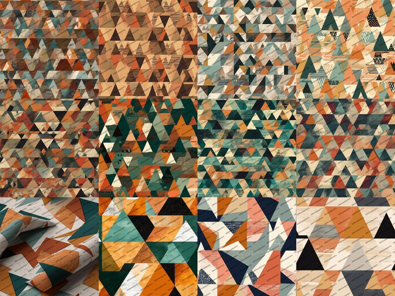 12 Earthy City Life Seamless Digital Patterns | Digital Papers | JPG ...