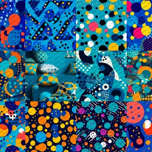 12 Electric Blue Polka Dot Patterns | Seamless Digital Patterns ...