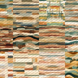 12 Earthy Striped Patterns | Seamless Digital Patterns | Digital Papers ...