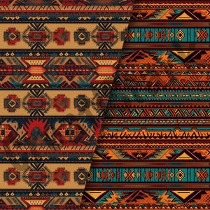 NATIVE AMERICAN 10 Seamless Pattern Prints, Native Digital Paper ...