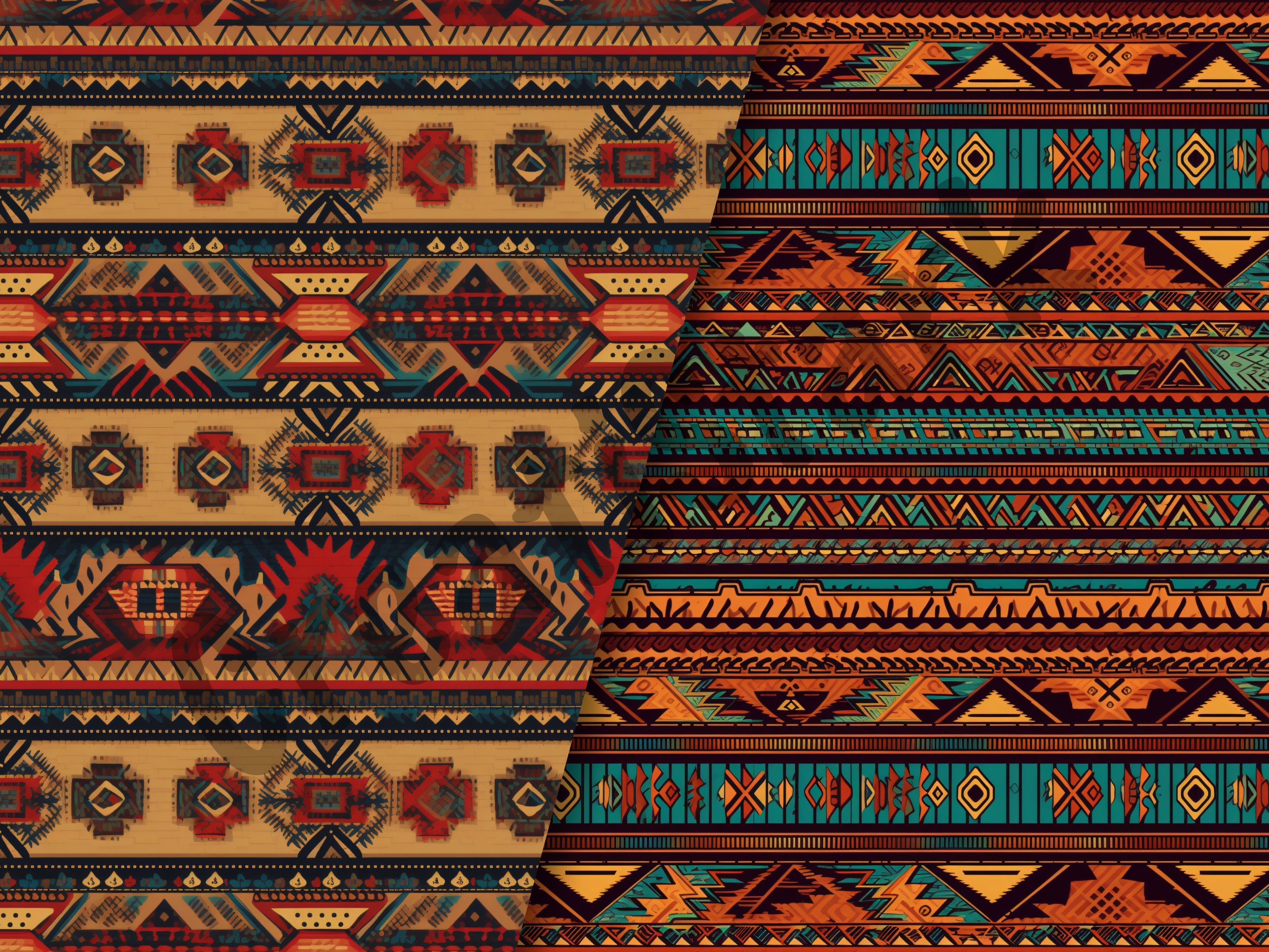 NATIVE AMERICAN 10 Seamless Pattern Prints, Native Digital Paper ...