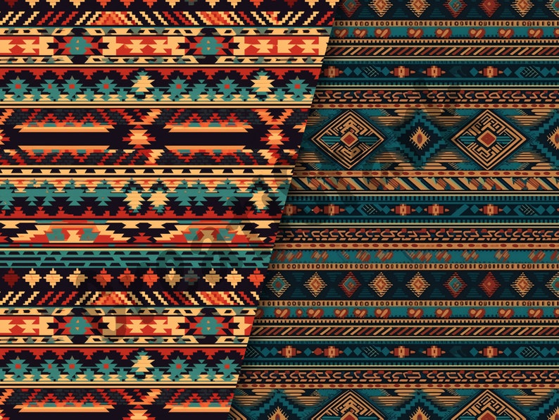 NATIVE AMERICAN 10 Seamless Pattern Prints, Native Digital Paper ...