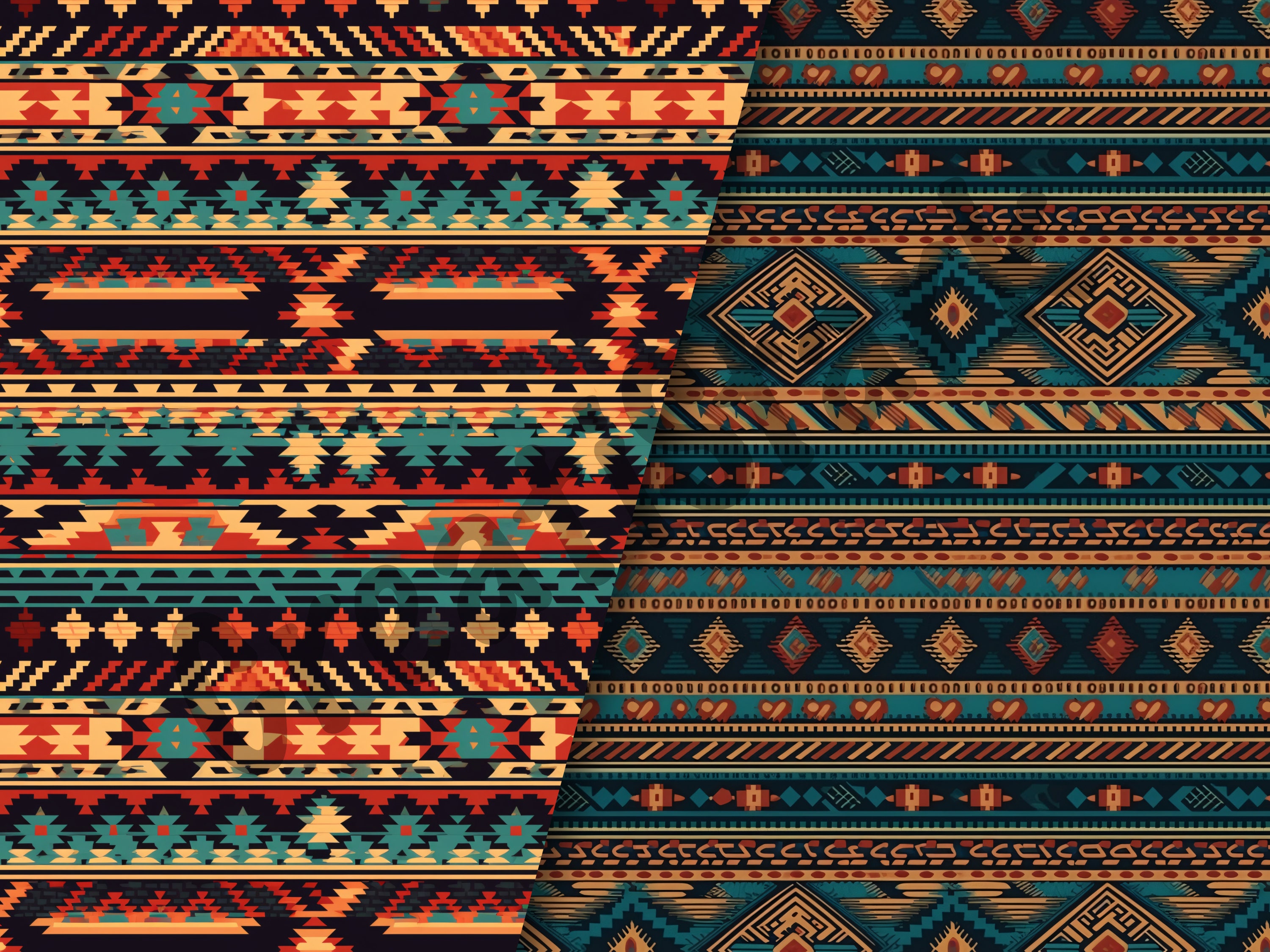 NATIVE AMERICAN 10 Seamless Pattern Prints, Native Digital Paper ...