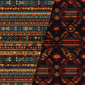 NATIVE AMERICAN 10 Seamless Pattern Prints, Native Digital Paper ...