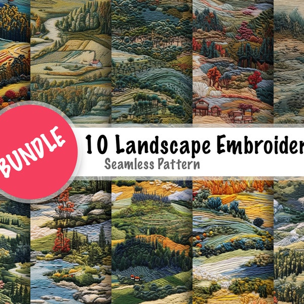 Embroidery Landscape - Etsy