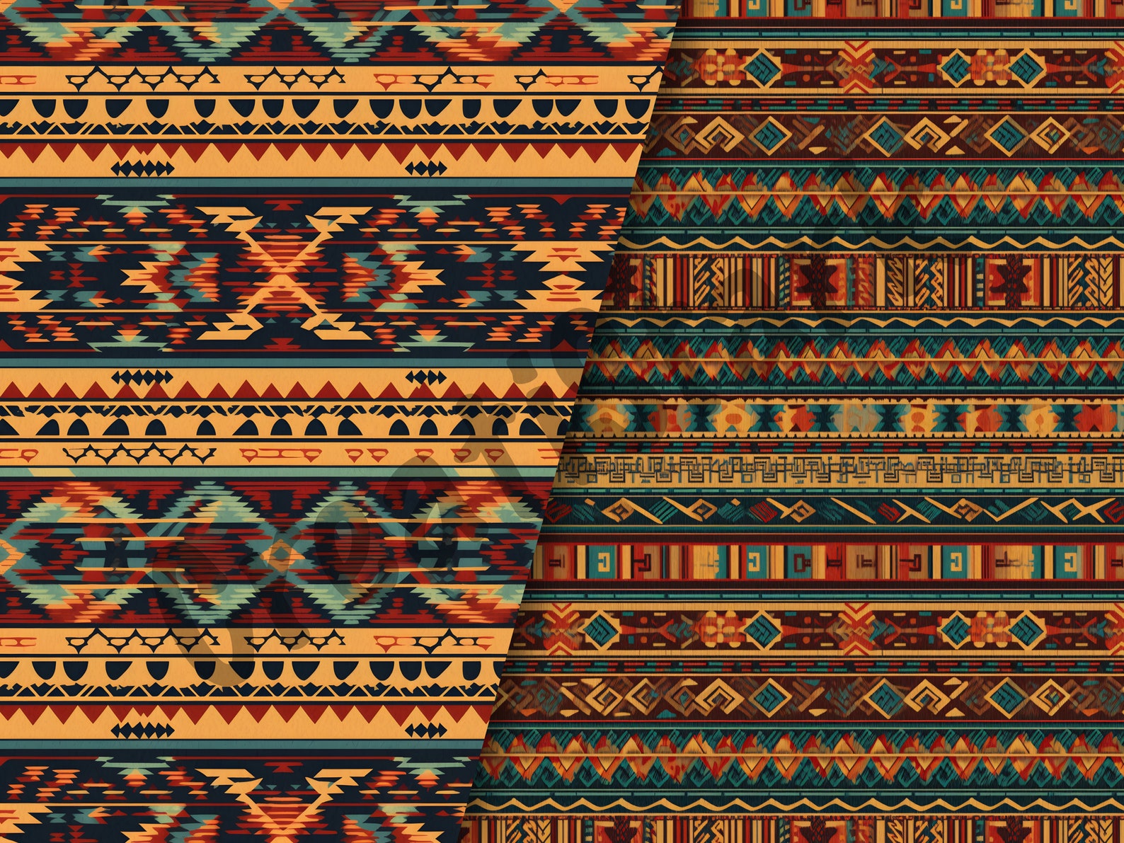 NATIVE AMERICAN 10 Seamless Pattern Prints, Native Digital Paper ...