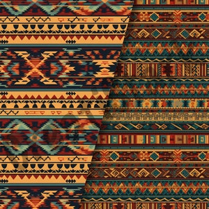 NATIVE AMERICAN 10 Seamless Pattern Prints, Native Digital Paper ...