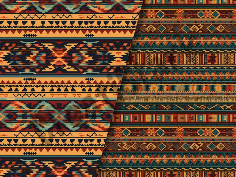 NATIVE AMERICAN 10 Seamless Pattern Prints, Native Digital Paper ...