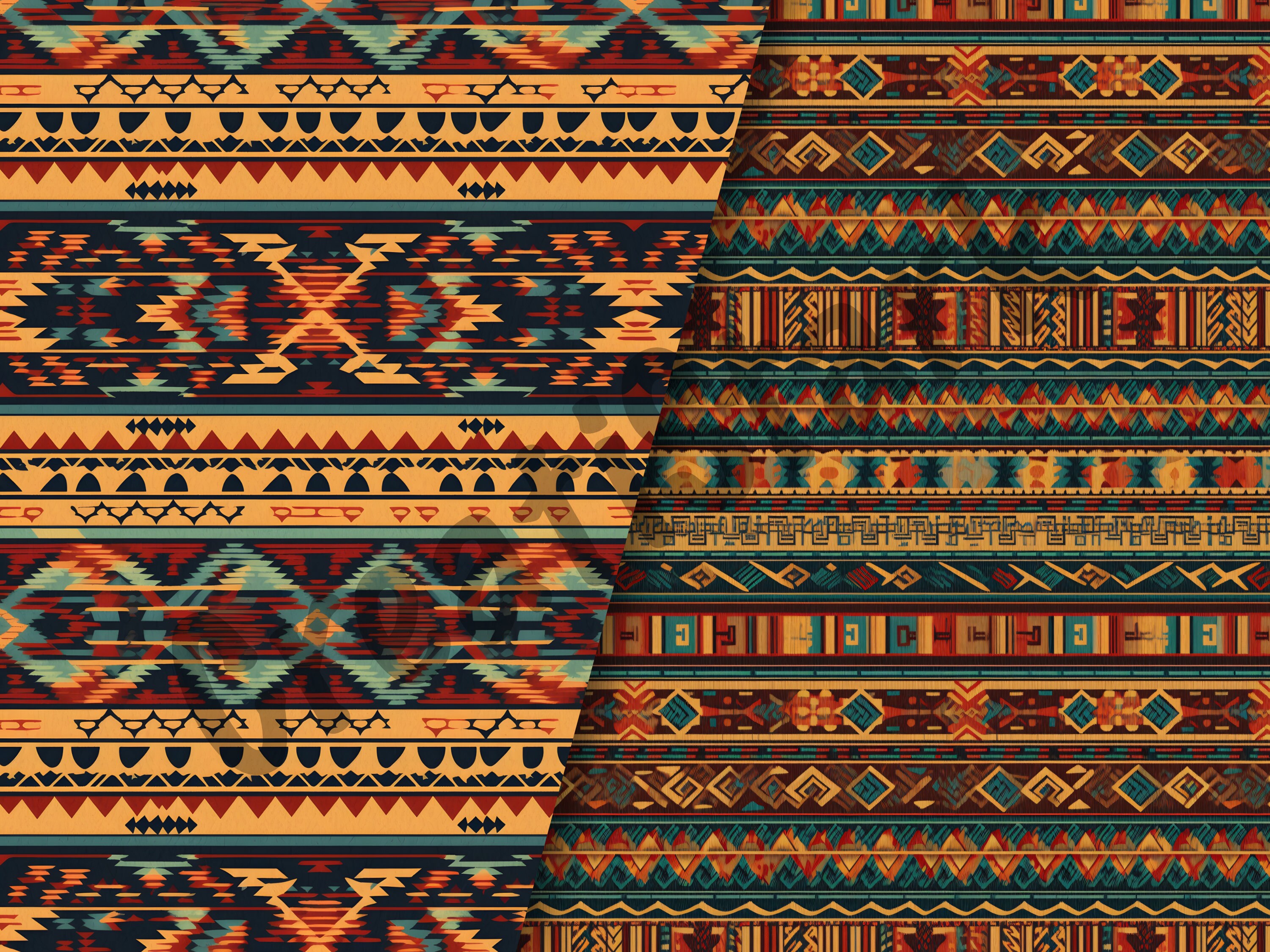 NATIVE AMERICAN 10 Seamless Pattern Prints, Native Digital Paper ...
