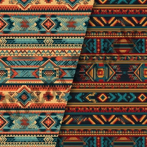 NATIVE AMERICAN 10 Seamless Pattern Prints, Native Digital Paper ...