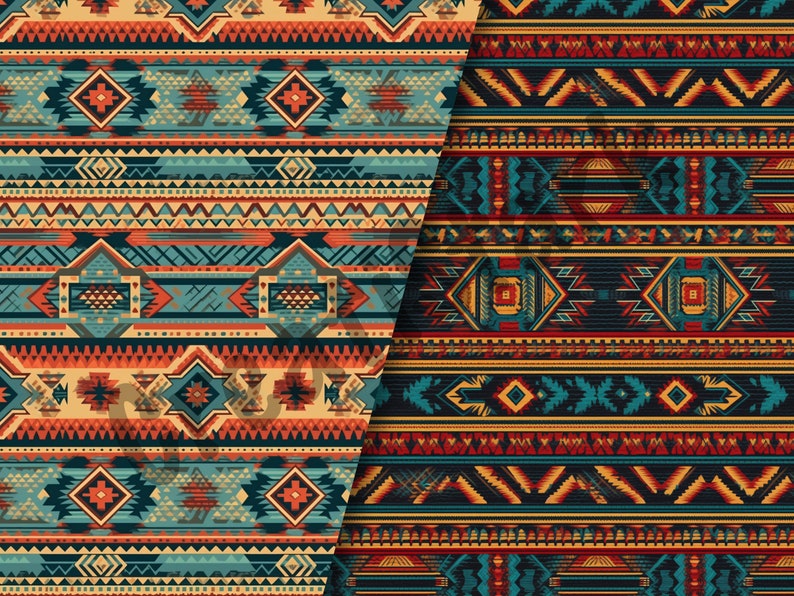 NATIVE AMERICAN 10 Seamless Pattern Prints, Native Digital Paper ...