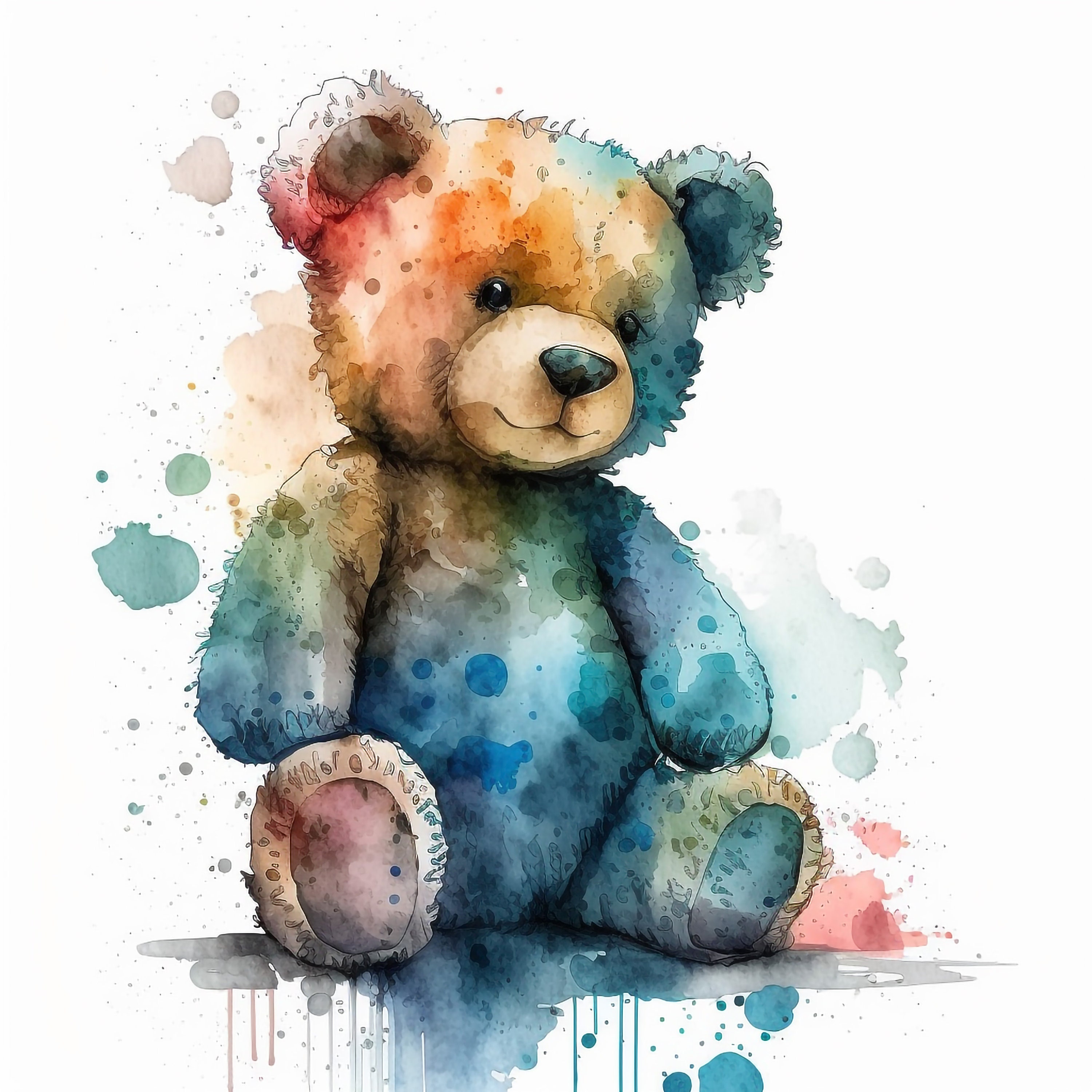 Teddy Bear Clipart Baby Shower - Cute and Colorful - Set of 10 High ...