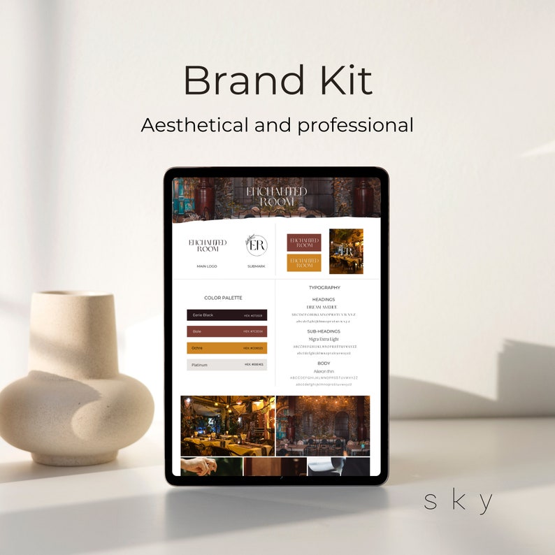 Brand Kit Template Visual Identity Template Premade Branding Kit Logo ...