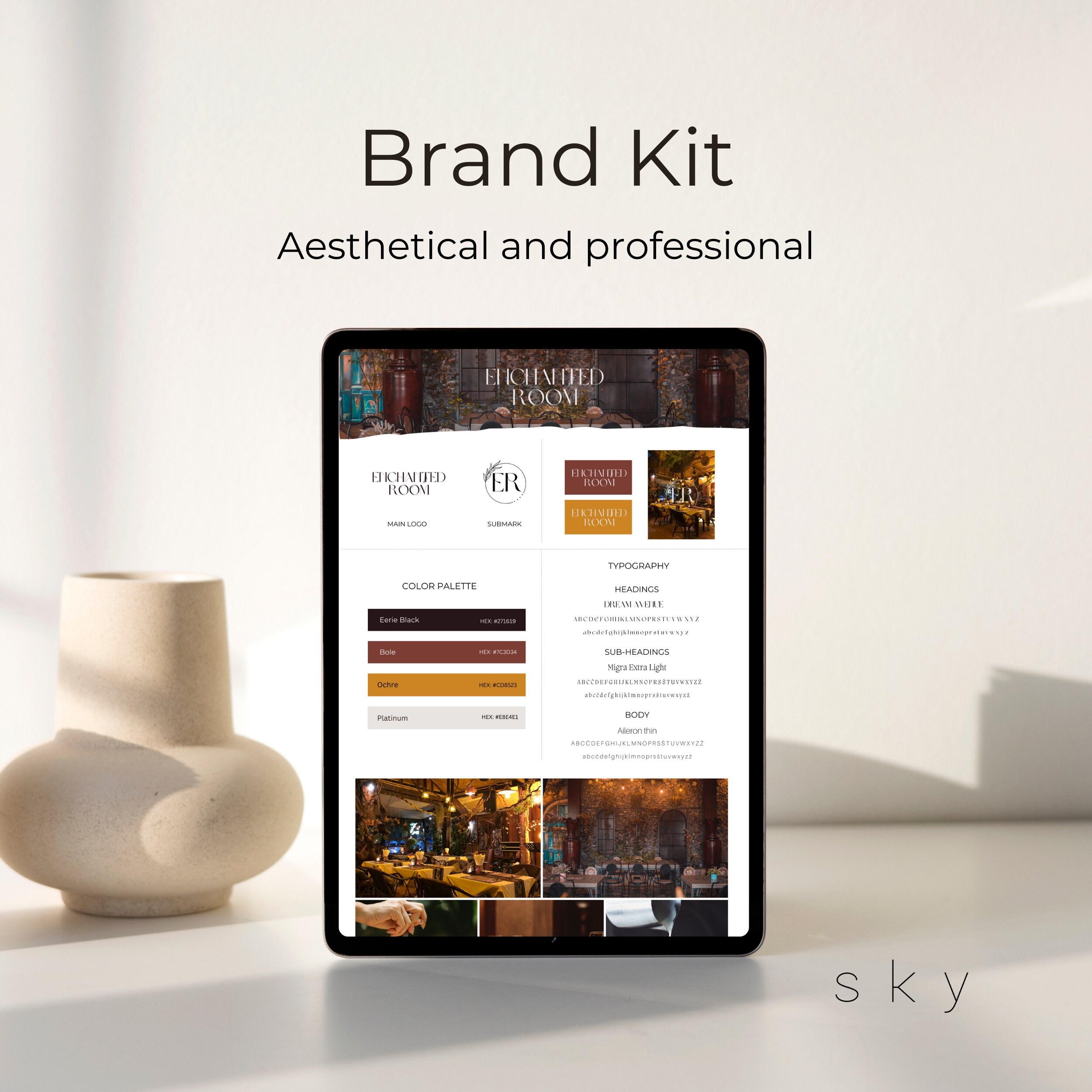 Brand Kit Template Visual Identity Template Premade Branding Kit Logo ...