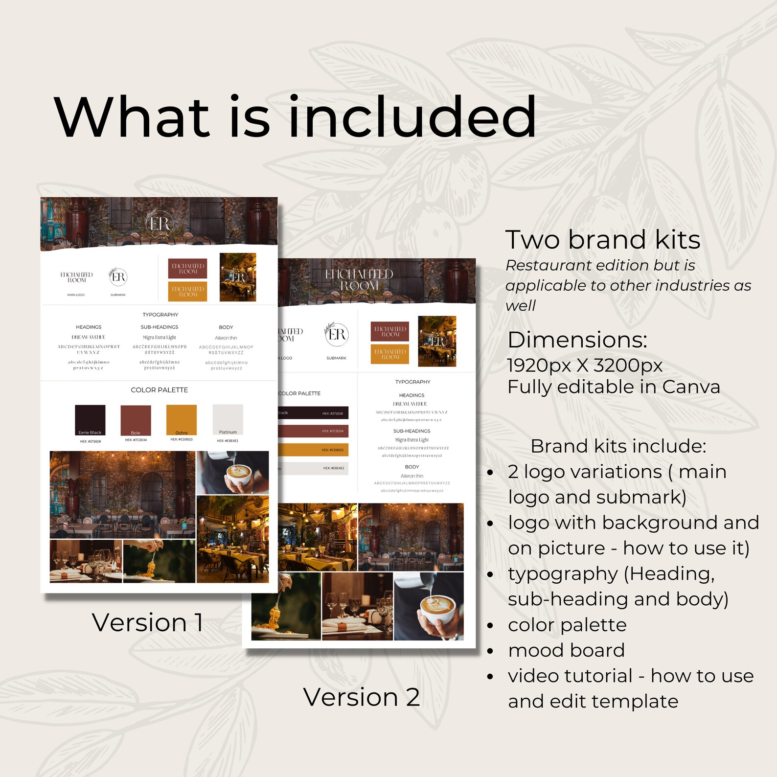 Brand Kit Template Visual Identity Template Premade Branding Kit Logo ...