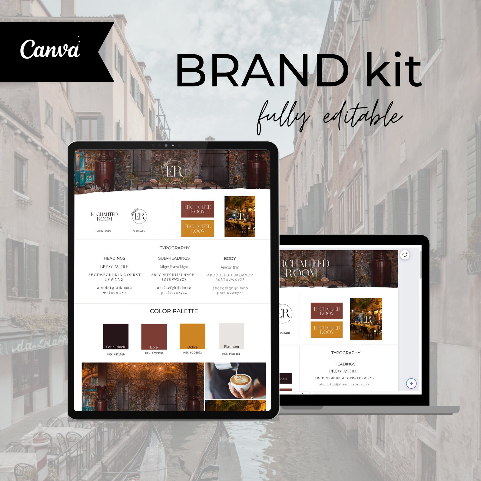 Brand Kit Template Visual Identity Template Premade Branding Kit Logo ...