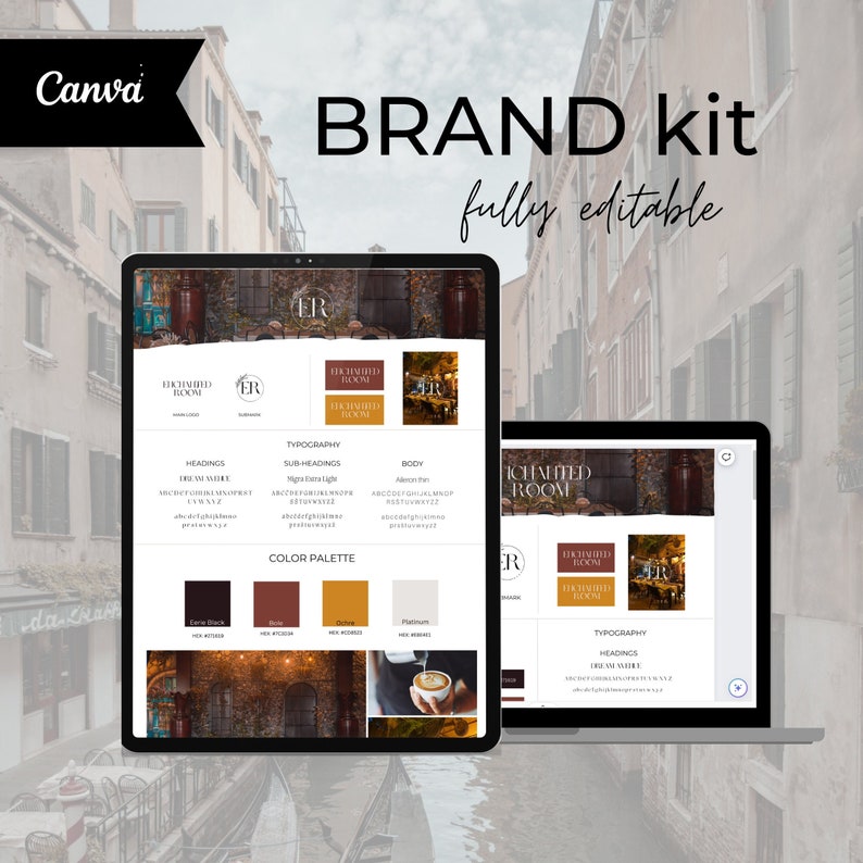 Brand Kit Template Visual Identity Template Premade Branding Kit Logo ...