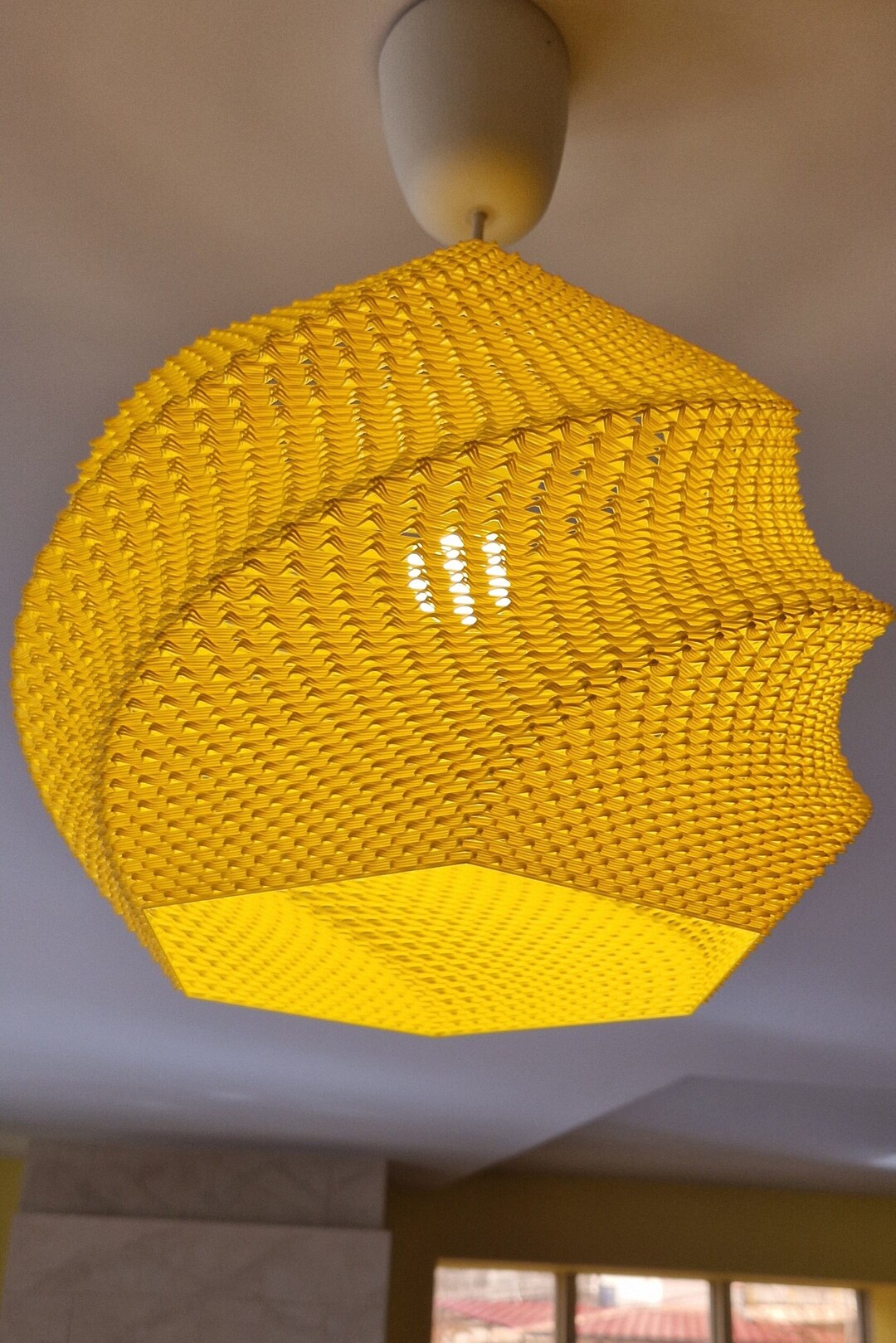 Modern Lampshade Sofia - Contemporary Wavy Design - 3D Printed Mid ...