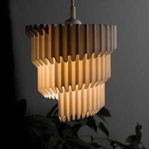 Modern Wavy Lamp Shade Ripple - Unfurling Ripple - Abstract Lamp Shade ...