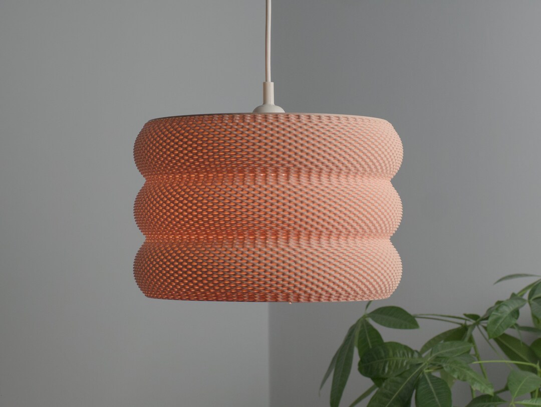 Modern Circle Knitted Lampshade Mara Contemporary Lampshade, Mid ...
