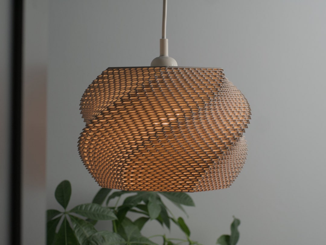 Mid Century Lamp Shade Sofia - Wavy Lampshade - Pendant Lamp Shade ...