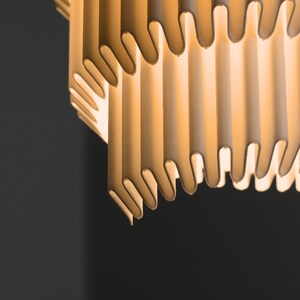 Modern Wavy Lamp Shade - Unfurling Ripple - Abstract Lamp Shade ...
