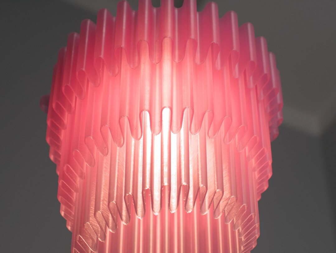 Modern Wavy Lamp Shade - Unfurling Ripple - Abstract Lamp Shade ...