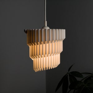 Modern Wavy Lamp Shade Ripple - Unfurling Ripple - Abstract Lamp Shade ...