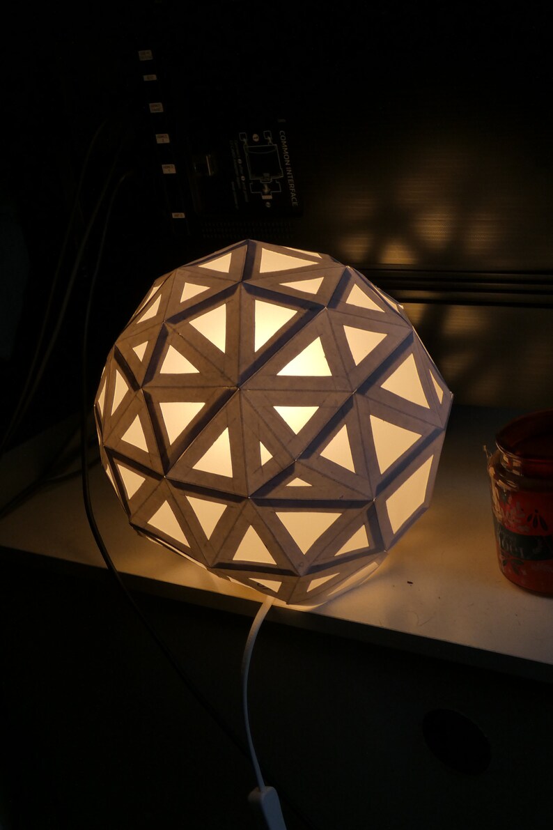 Papercraft Sphere, Lamp, Lamp Dressing, 3D Model, PDF File - Etsy