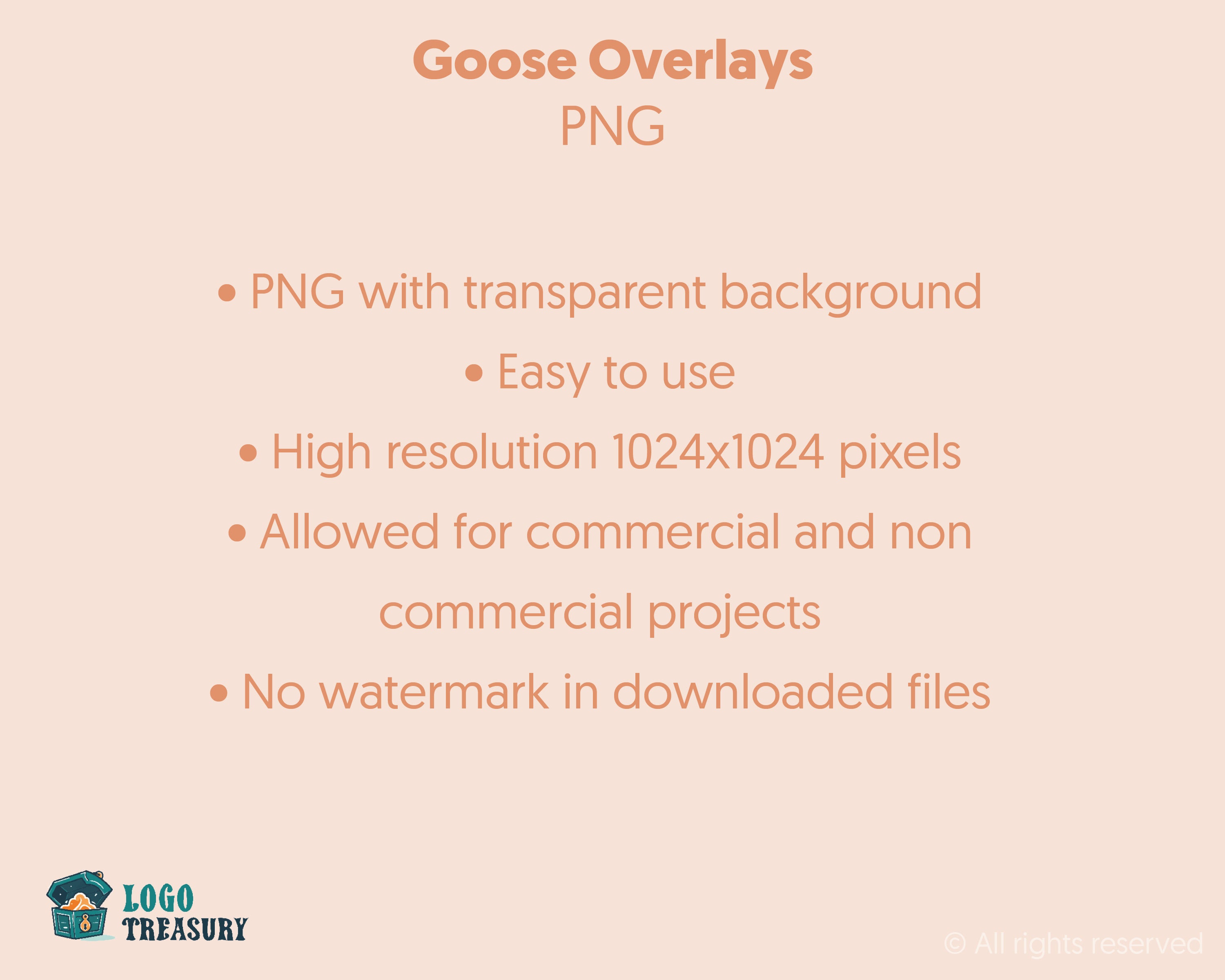 8 Goose Overlays - Geese Overlays - PNG - Cliparts - Scrapbooking ...