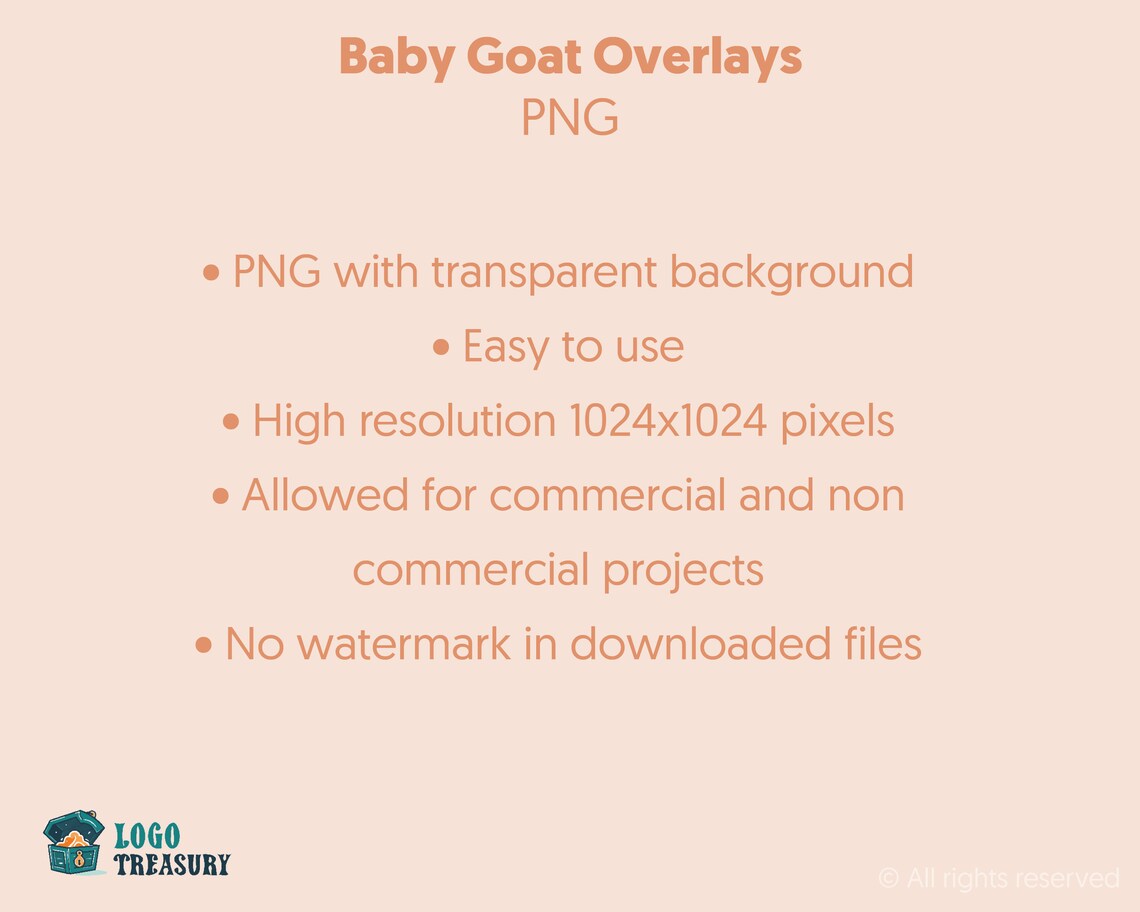 12 Baby Goat Overlays - PNG - No Background - Scrapbooking - Etsy