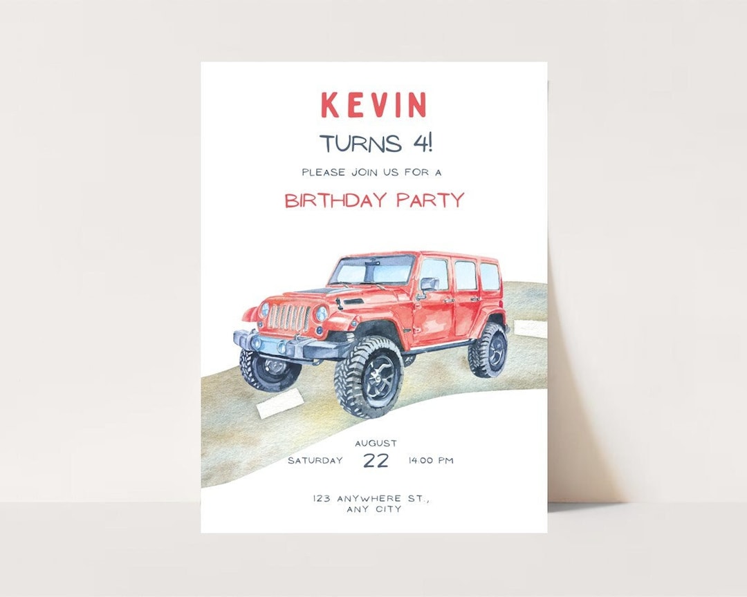 Boy Cars Theme Birthday Party, Car Racing Birthday Invitation, 7th ...