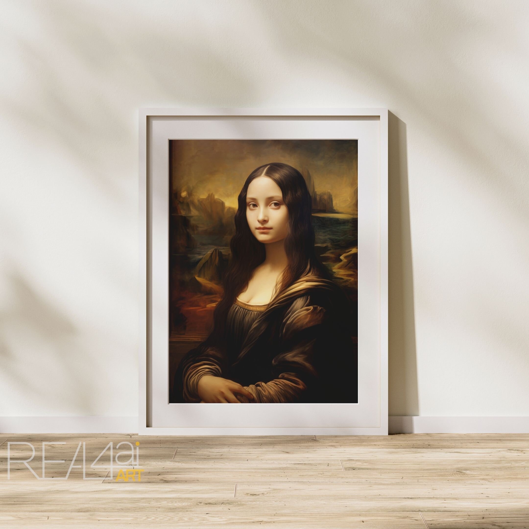 Mona Lisa Reproduction Wall Art, Da Vinci Poster, Altered Art, Digital ...