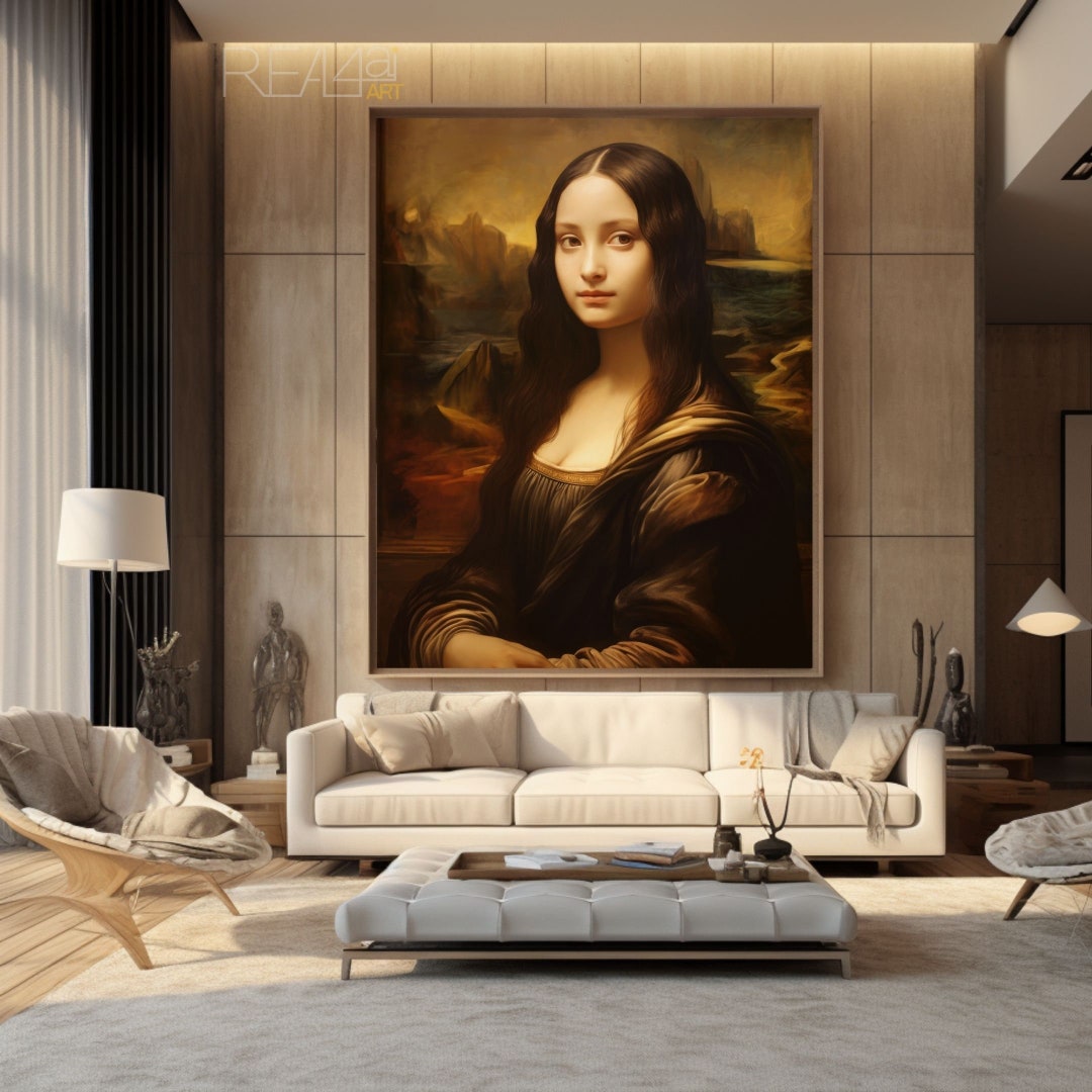 Mona Lisa Reproduction Wall Art Da Vinci Poster Altered Art Etsy