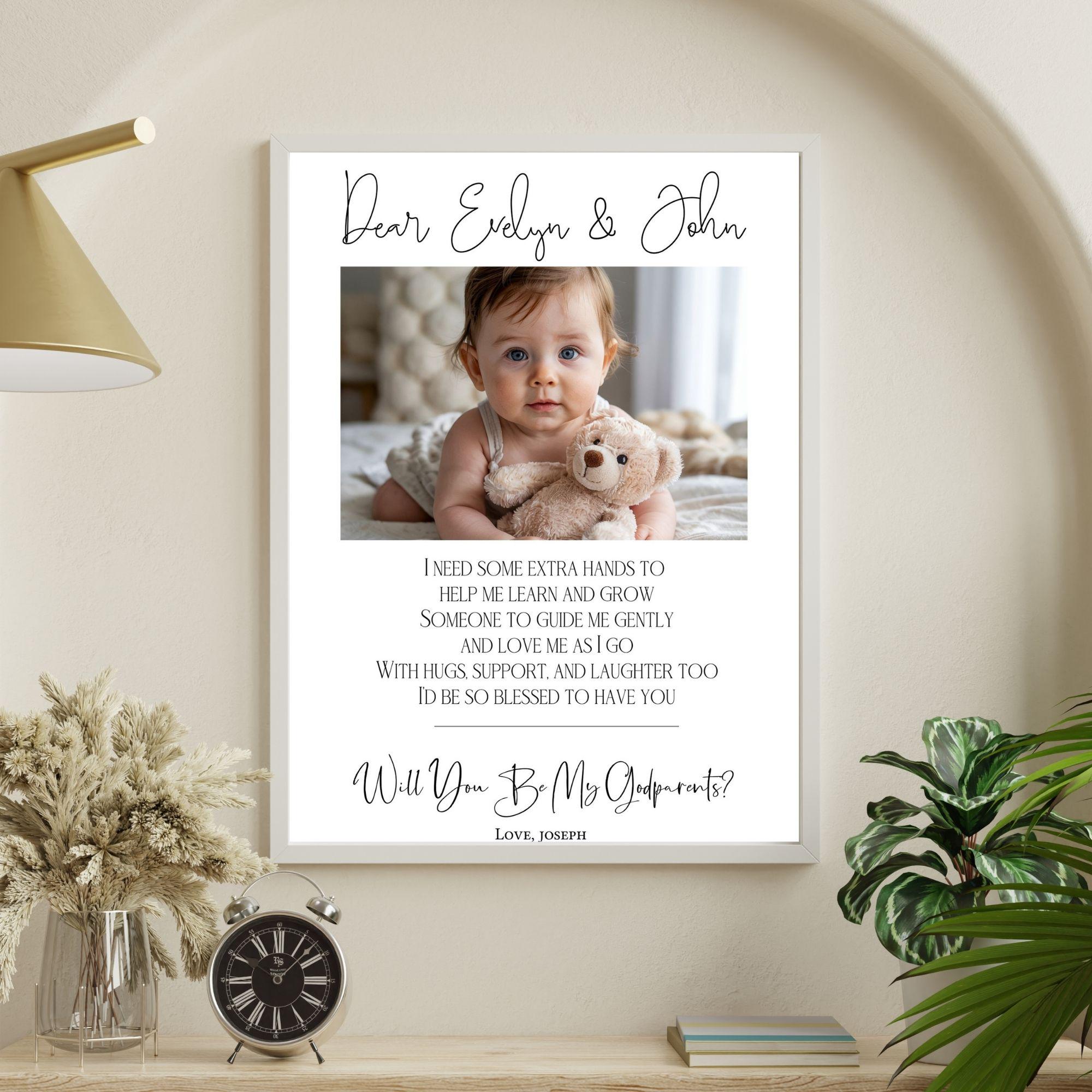 Godparent Proposal Card Template: DIY Blessing Card (canva Editable) - Etsy