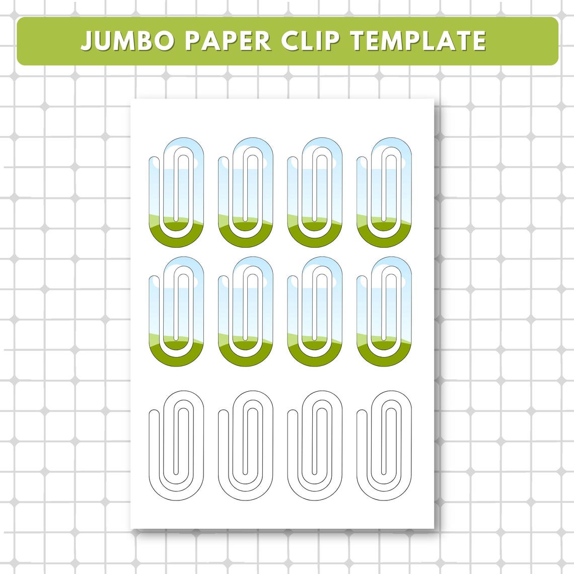 Jumbo Paper Clip Template: Editable Canva Design (digital Download) - Etsy