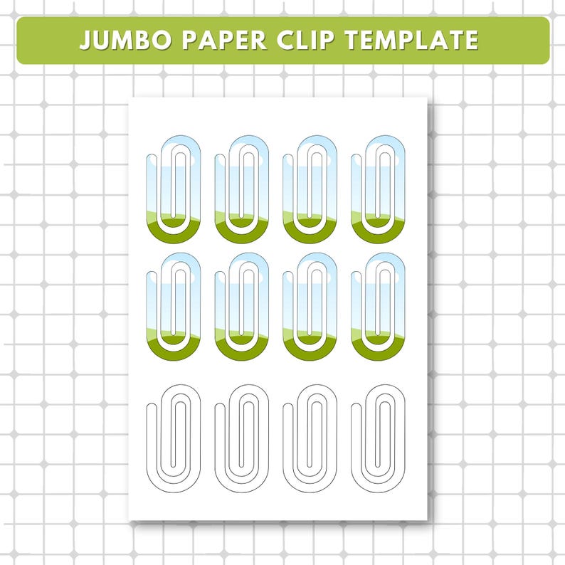 Jumbo Paper Clip Template: Editable Canva Design (digital Download) - Etsy