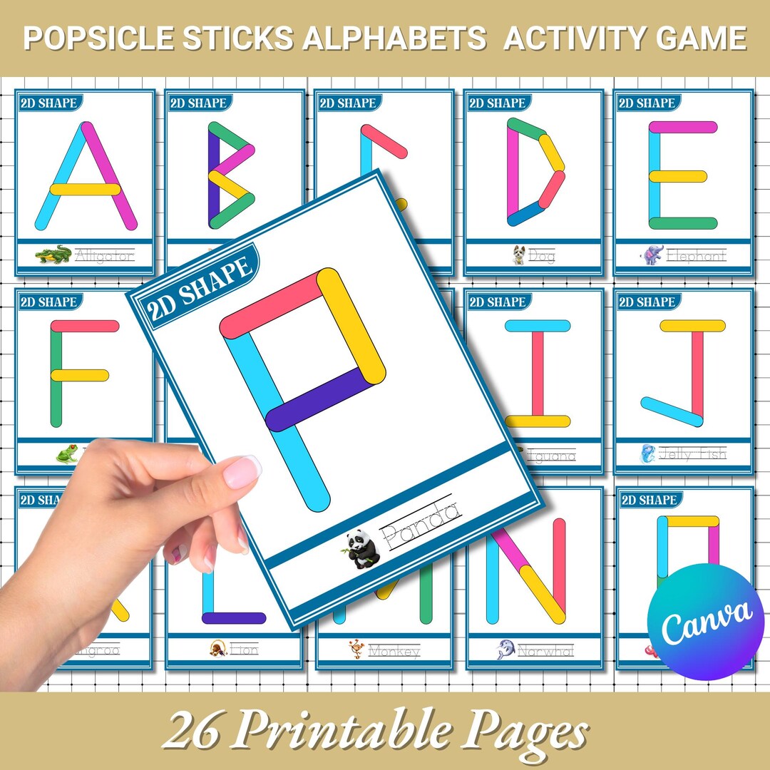 Popsicle Sticks Alphabets Activity Game for Toddlers |montessori ...