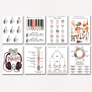Music Theory Poster | Educational Poster | Notes Values | Homeschool ...