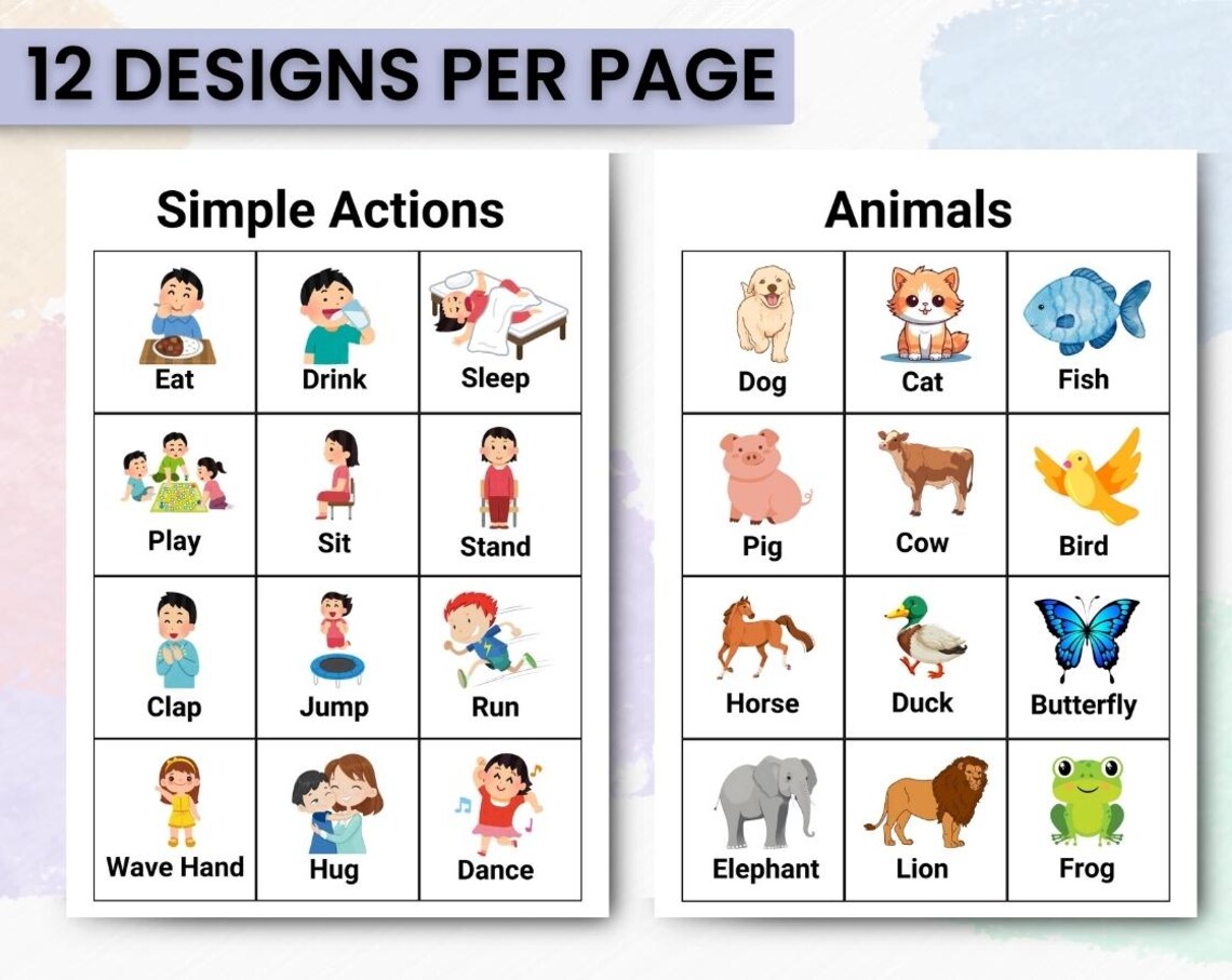 Nonverbal Communication Visual Flashcards Cards Printable Autism ...
