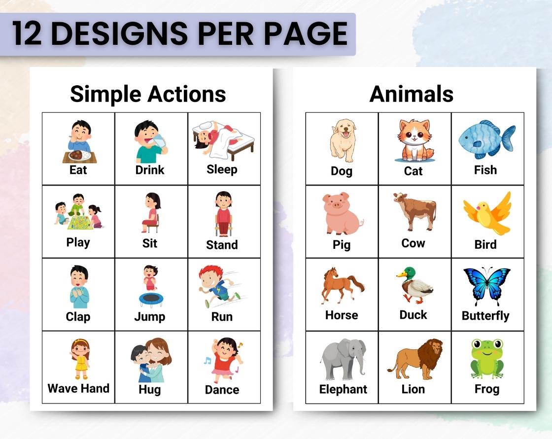 Nonverbal Communication Visual Flashcards Cards Printable Autism ...
