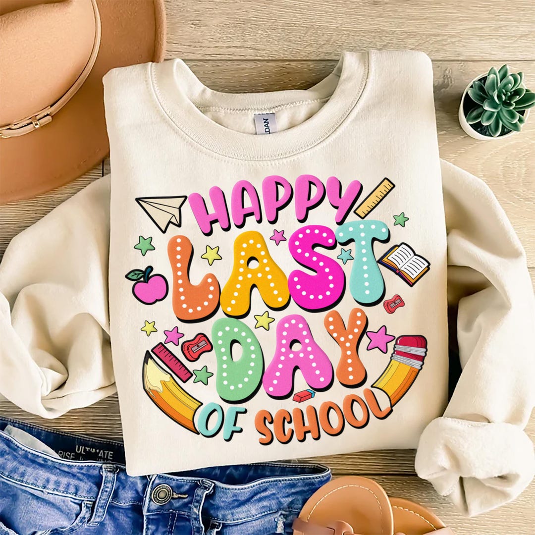 Happy Last Day of School PNG: Summer Break Clipart (digital Download ...