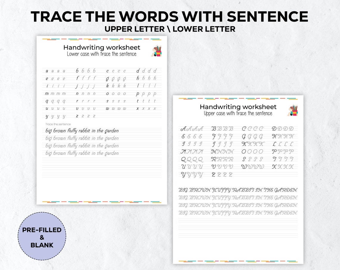 Handwriting Practice Printable Handwriting Worksheets Hand Writing ...