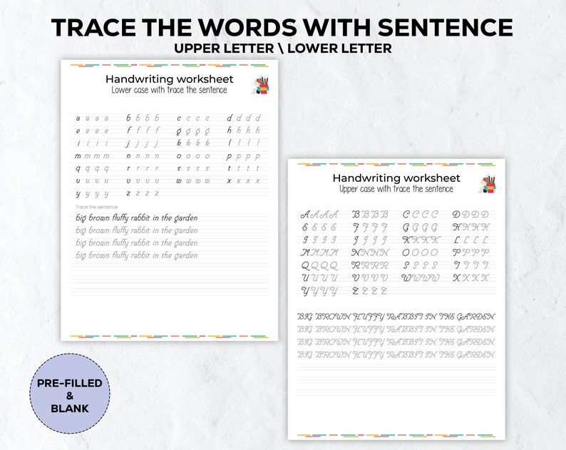 Handwriting Practice Printable Handwriting Worksheets Hand Writing ...