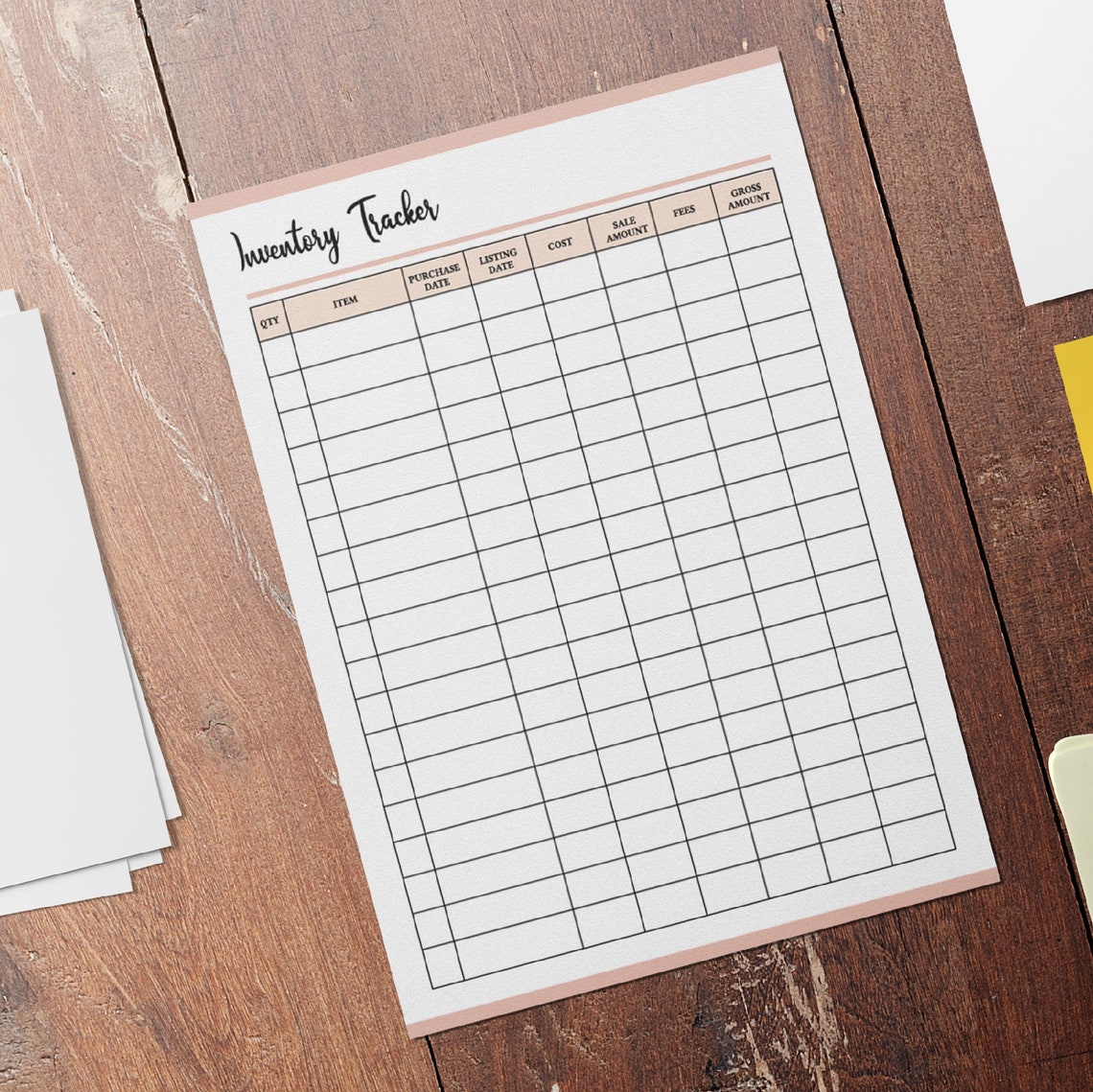 Editable Inventory Tracker Inventory Management Inventory Tracker ...