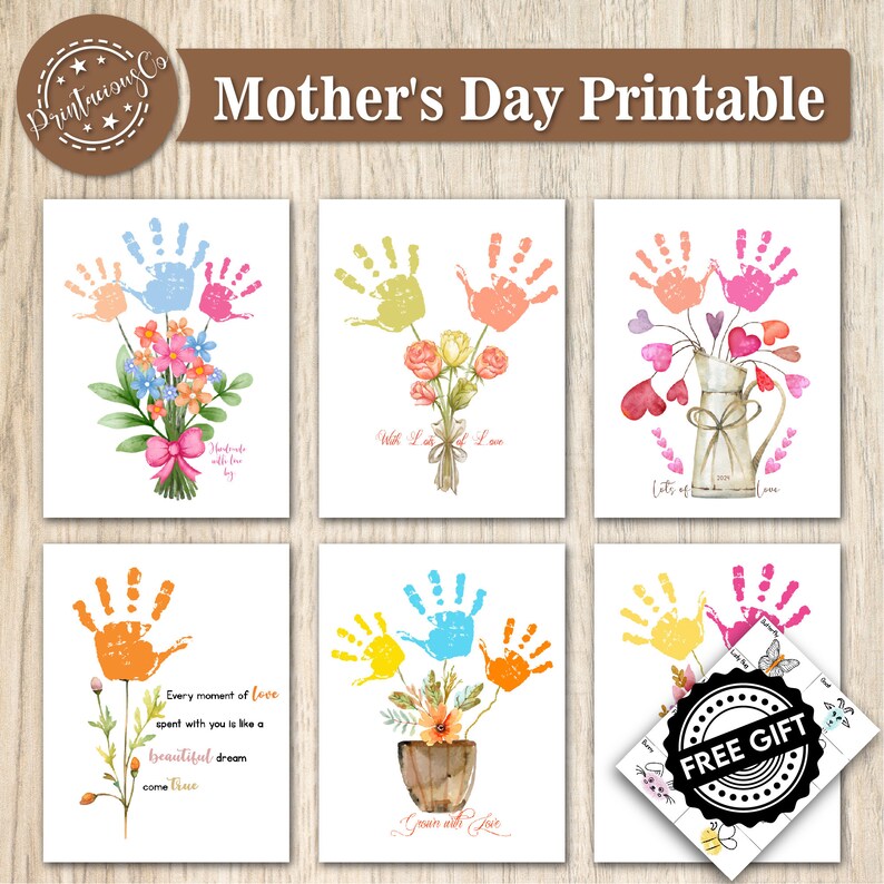 Mothers Day Handprint Flower Art Mothers Day Handprint Printable ...