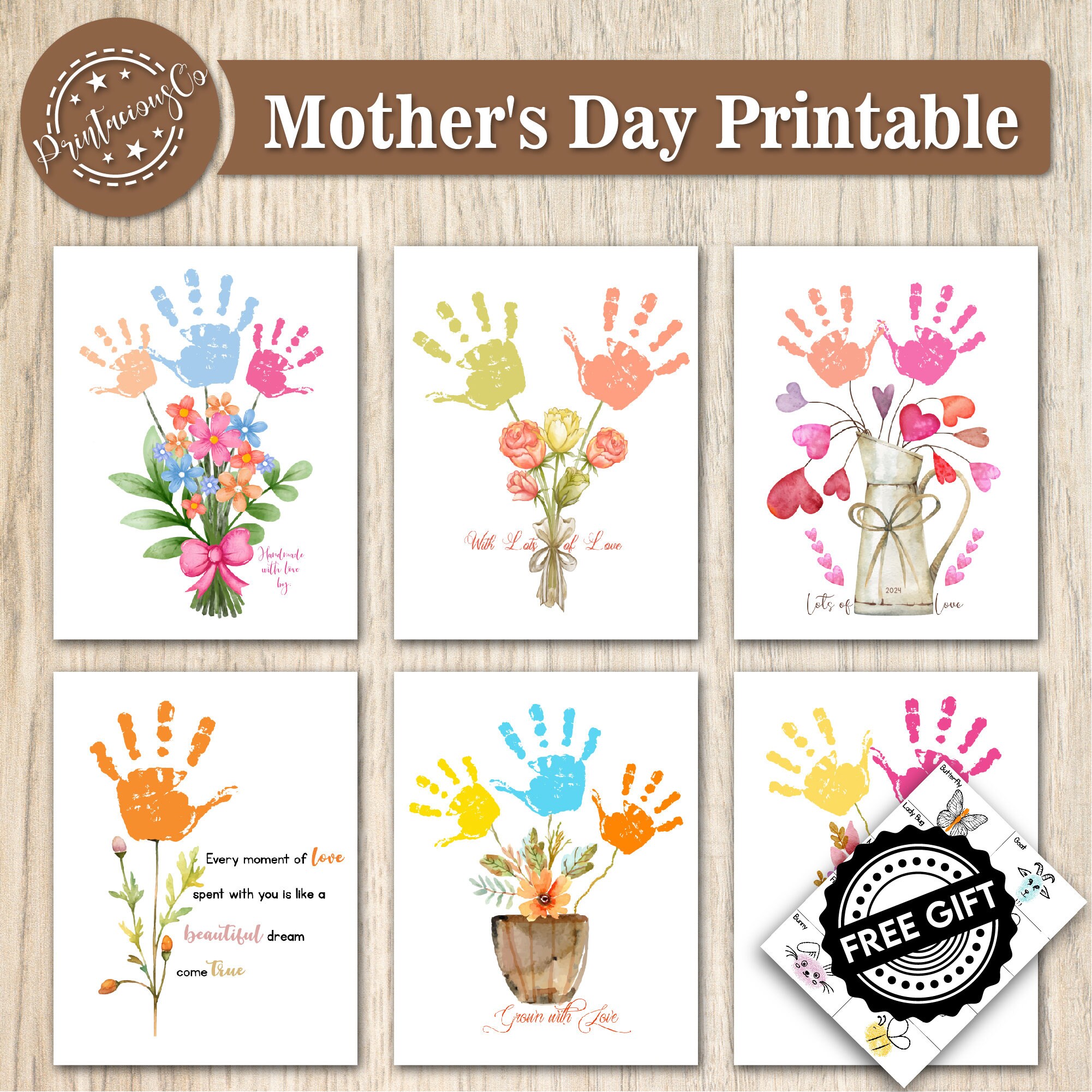 Mothers Day Handprint Flower Art Mothers Day Handprint Printable ...