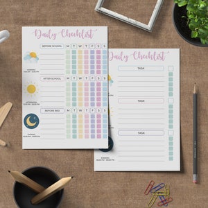 Editable Kids Chore Chart Bundle: Responsibility & Behavior (PDF) - Etsy