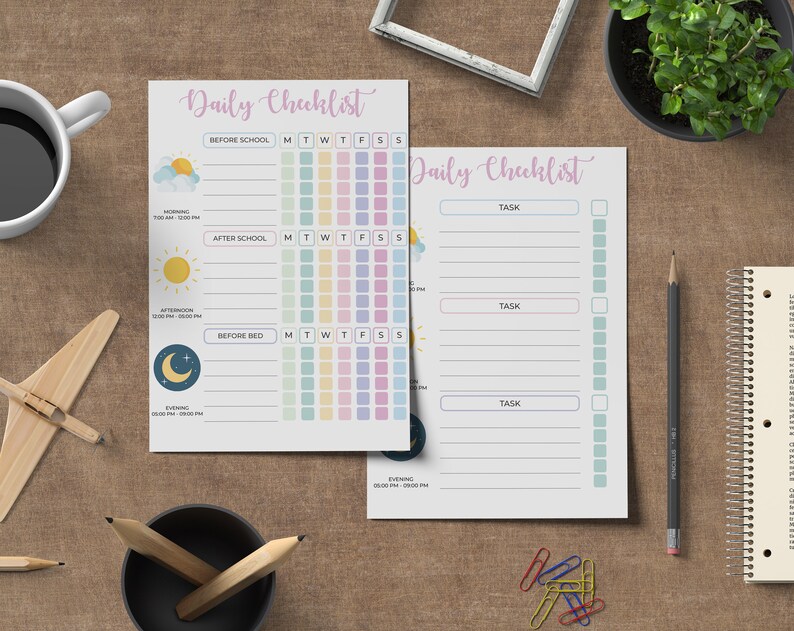 Editable Kids Chore Chart Bundle: Responsibility & Behavior (PDF) - Etsy