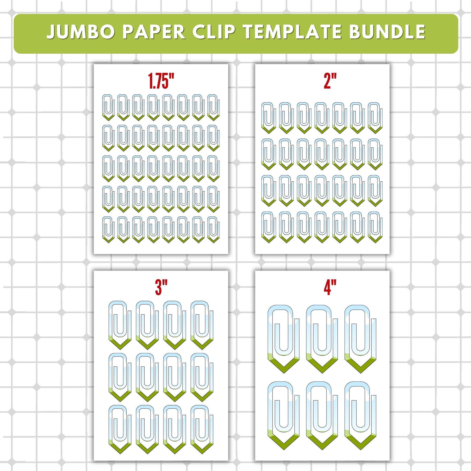 Jumbo Paper Clip Template: Editable Canva Design (digital Download) - Etsy